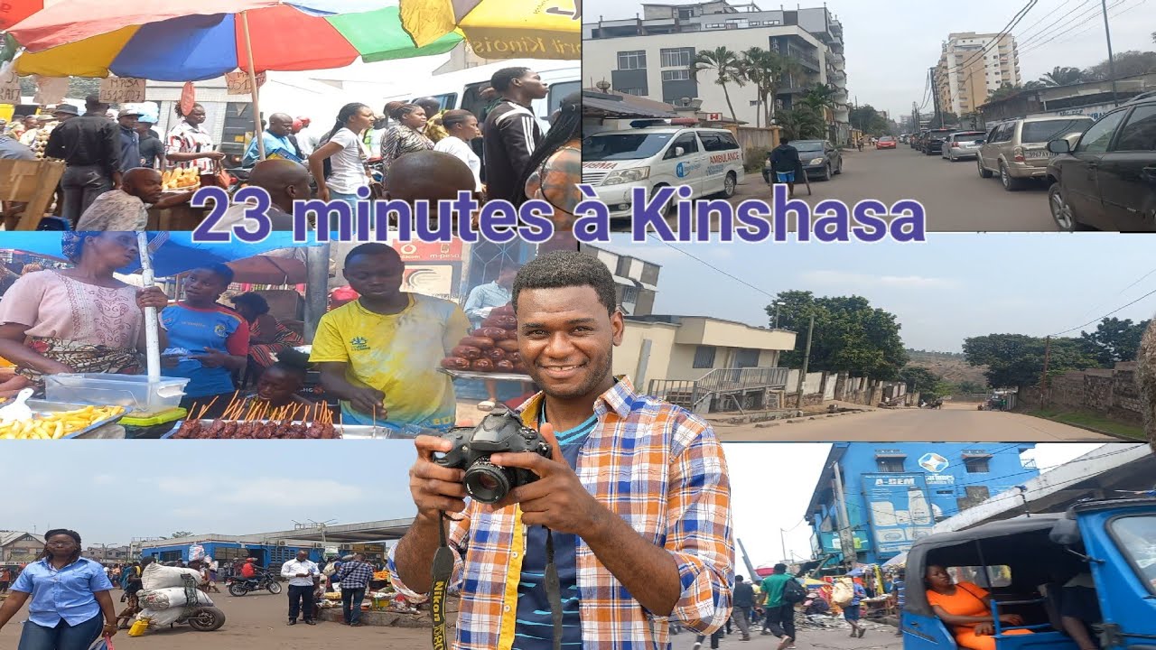 Marcher dans les rues de Kinshasa Rond-Point Ngaba, Righini, Ligwala 🇨🇩 ...