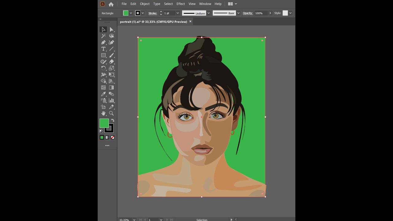 My 2nd try at Drawing Portrait in Adobe Illustrator - YouTube