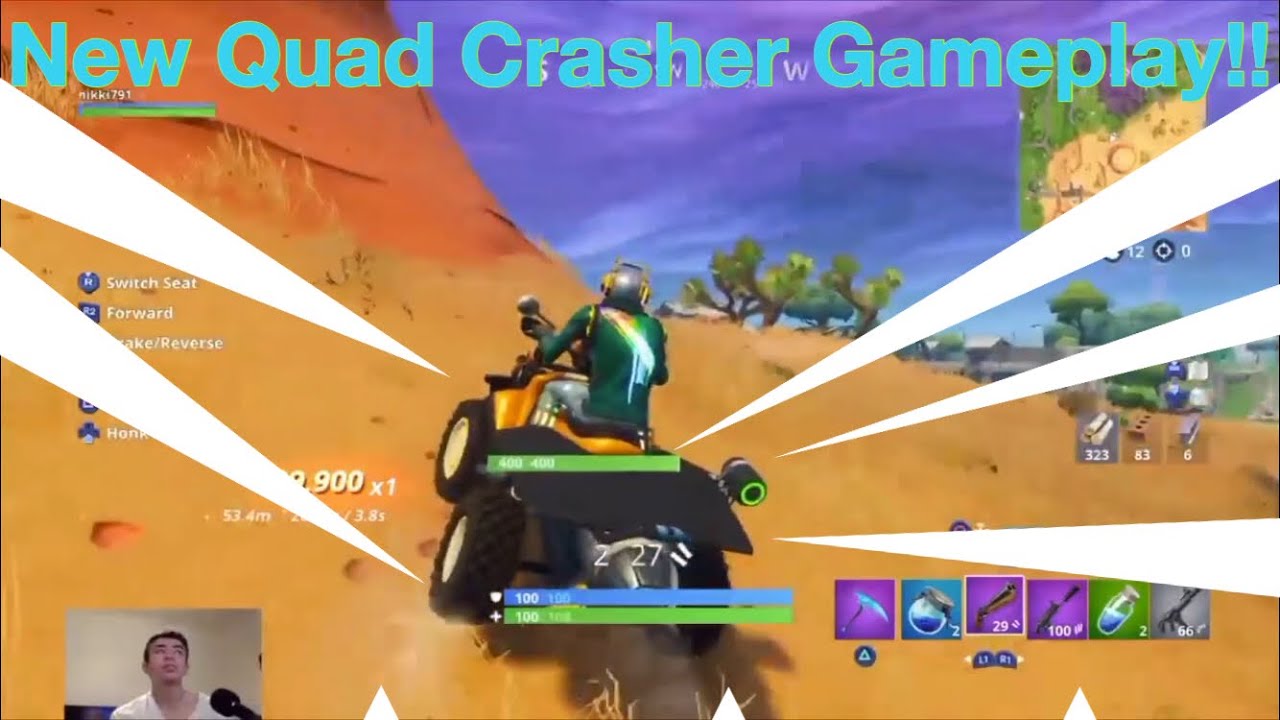 *New* Quad Crasher Gameplay In Fornite Battle Royale!! - YouTube