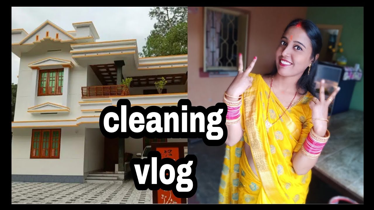 Saree vlog|Indian 🏡 New Home cleaning with saree|@khusinilsingh - YouTube