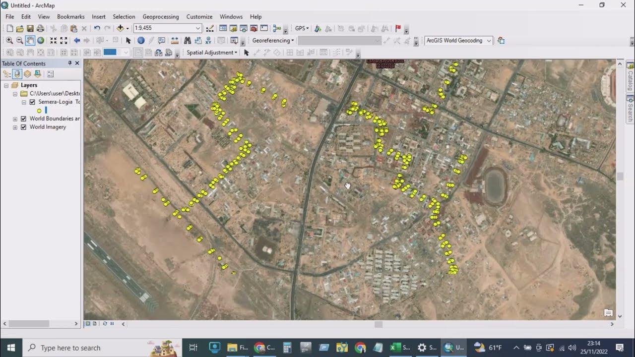 Adding CSV spot heights to ArcMap - YouTube