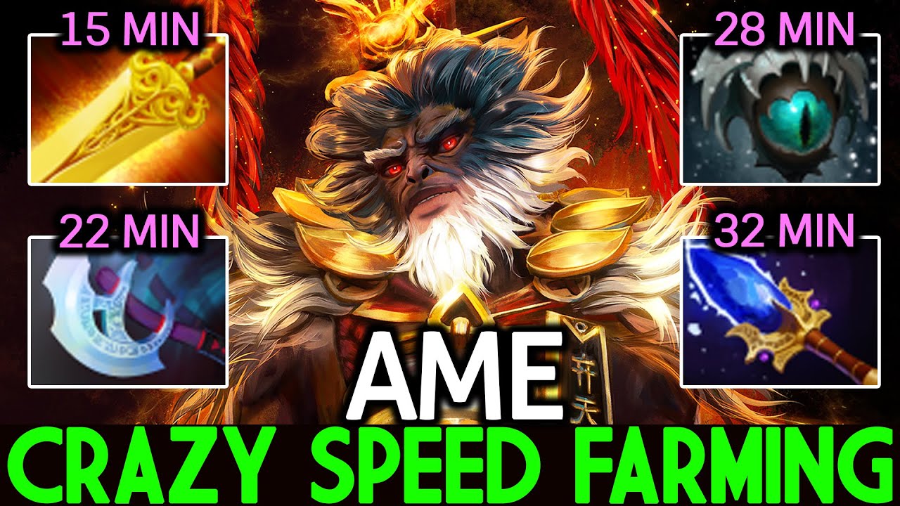 AME [Monkey King] First Item Radiance Crazy Speed Farming Dota 2 - YouTube