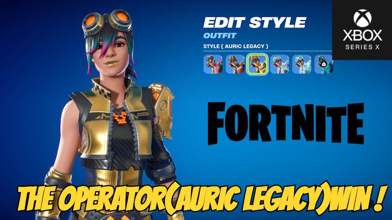 FORTNITE THE OPERATOR(AURIC LEGACY)WIN ! XBOX CHAPTER 6 SEASON 1 - YouTube