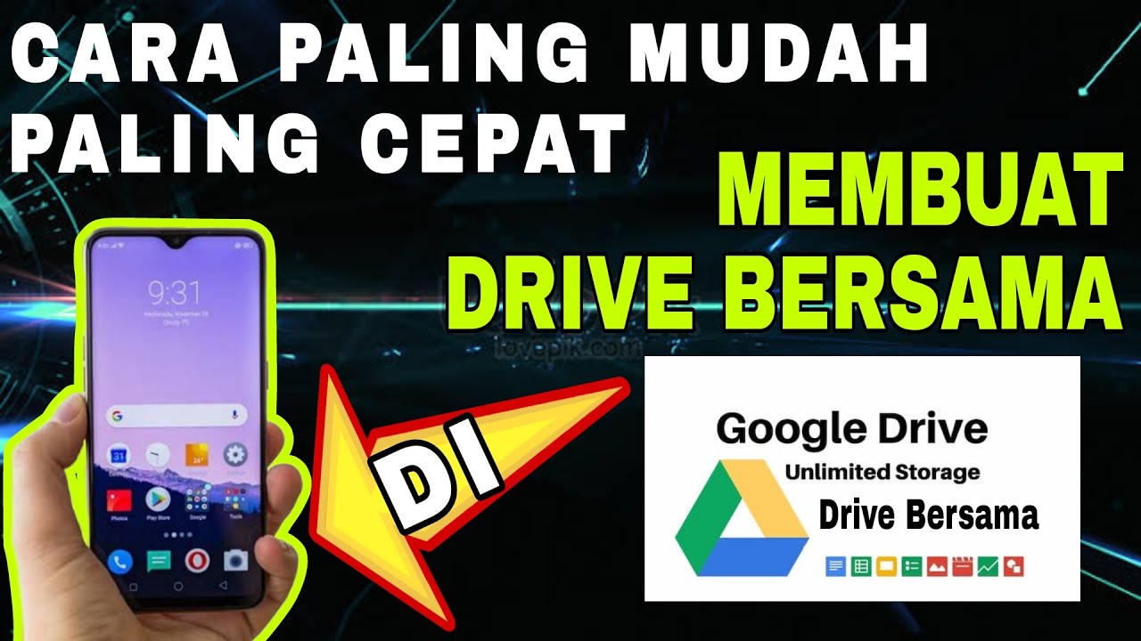 CARA MEMBUAT DRIVE BERSAMA DI HP, MUDAH CEPAT DAN SIMPEL - YouTube