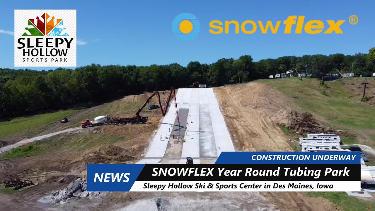 New Snowflex Tubing Park.. Under full construction at Sleepy Hollow Sports Park in Des Moines ...