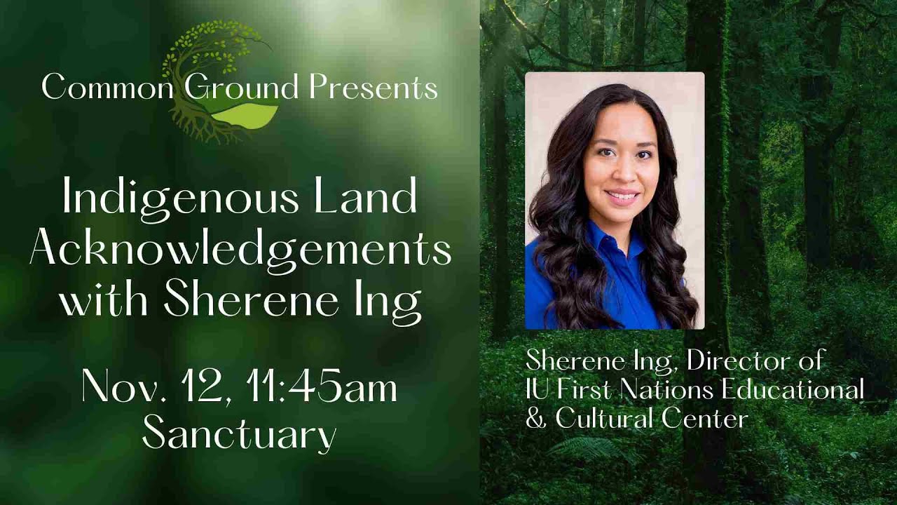 Sherene Ing on Land Acknowledgements - 11/12/23 Common Ground ...