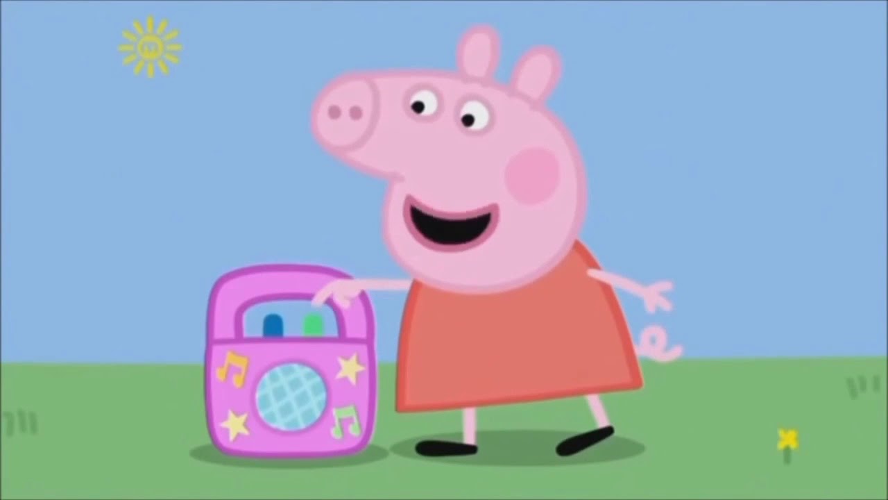 peppa pig turns on the radio - YouTube