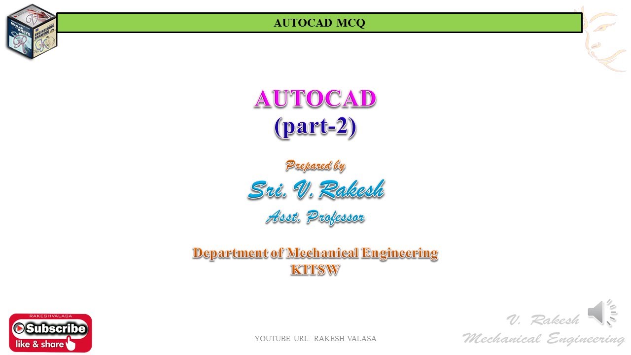 AUTOCAD MCQ PART-2 - YouTube