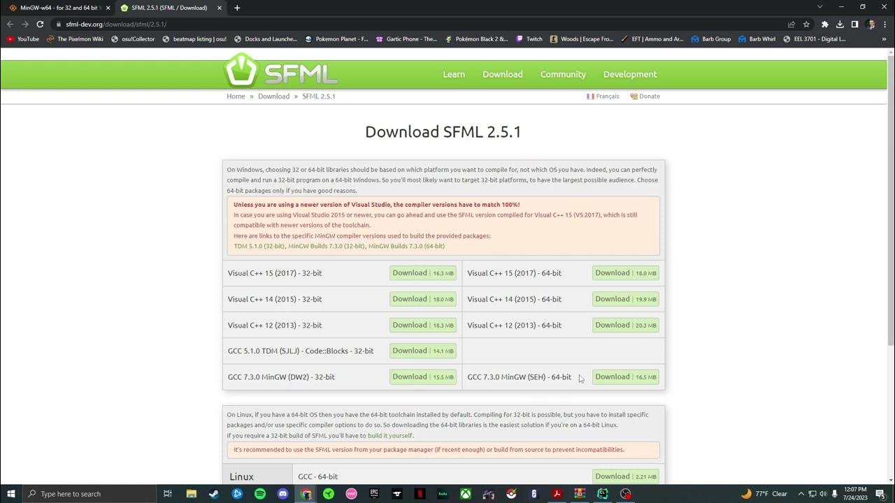 How to get SFML to work with Clion UF COP3503C. - YouTube