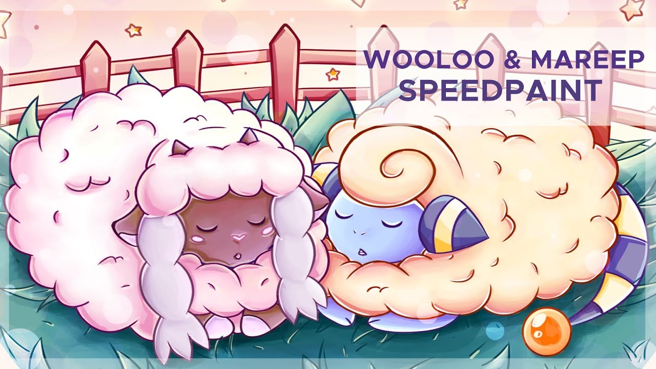 Speed Paint | Pokemon - Wooloo & Mareep - YouTube