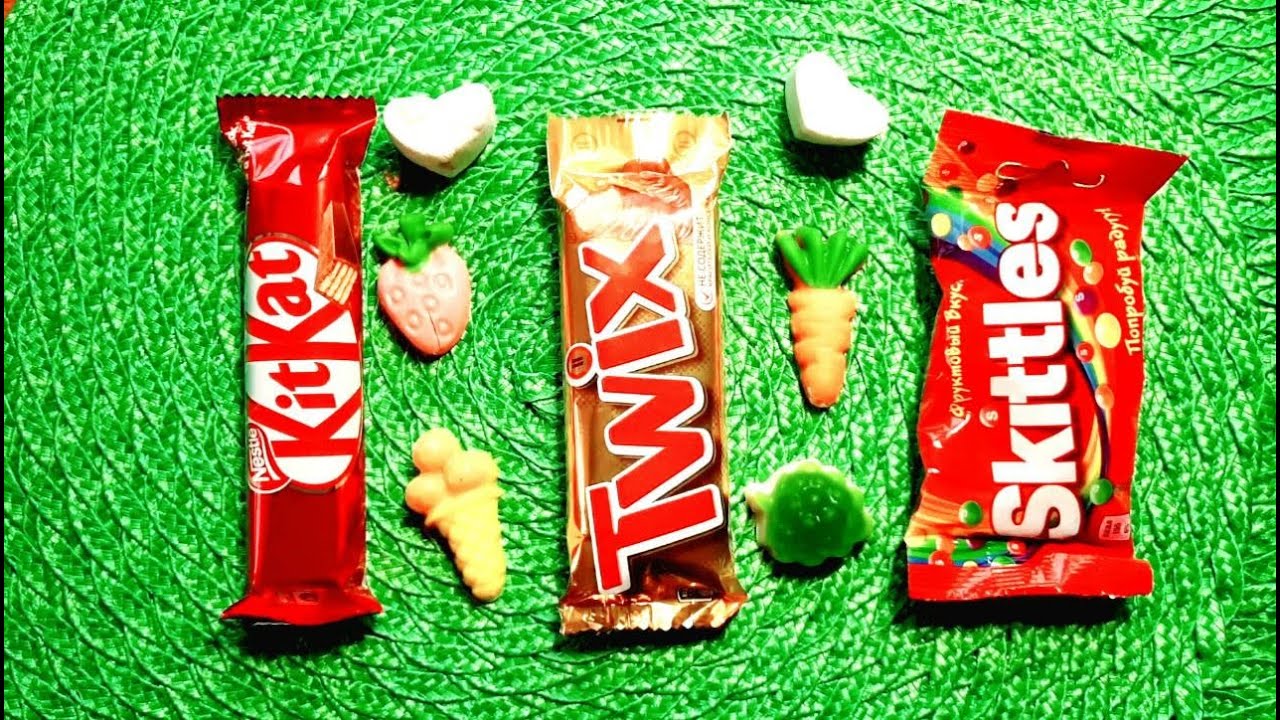 ASMR/Satisfying Video/Mixing Candy Kit Kat, Twix /2 - YouTube