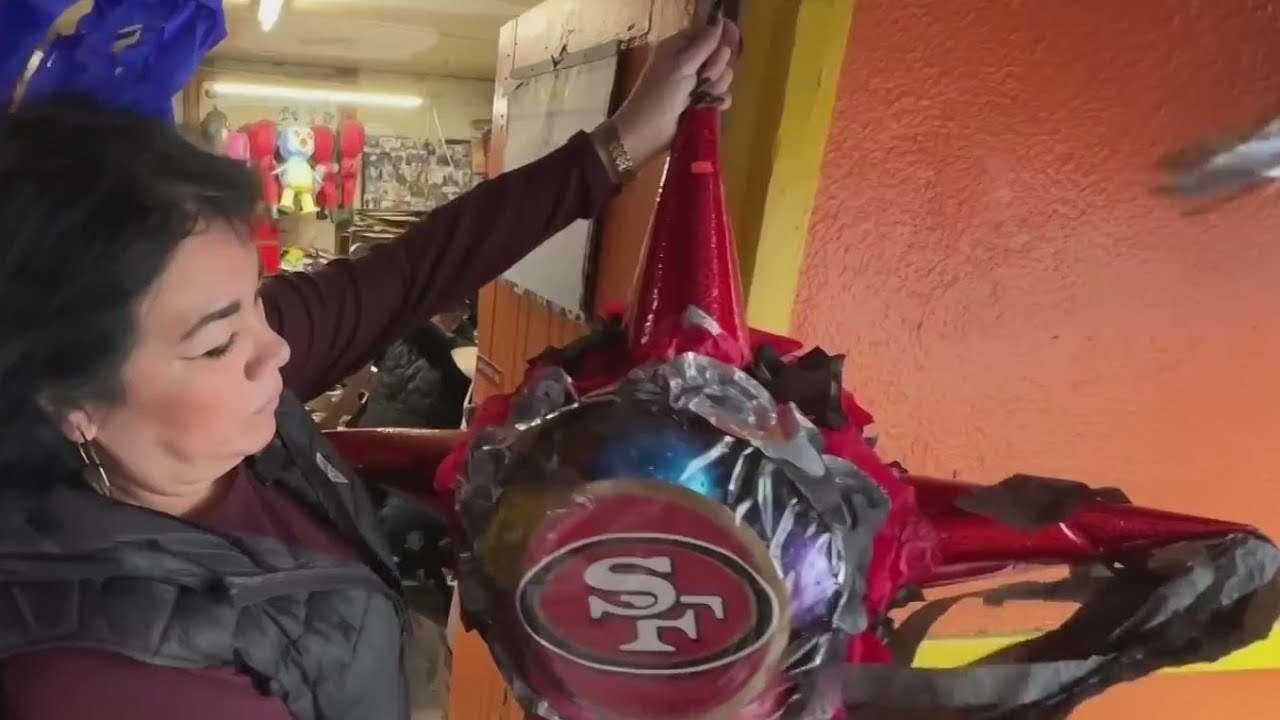 San Jose party store makes dozens of 49ers-themed piñatas - YouTube