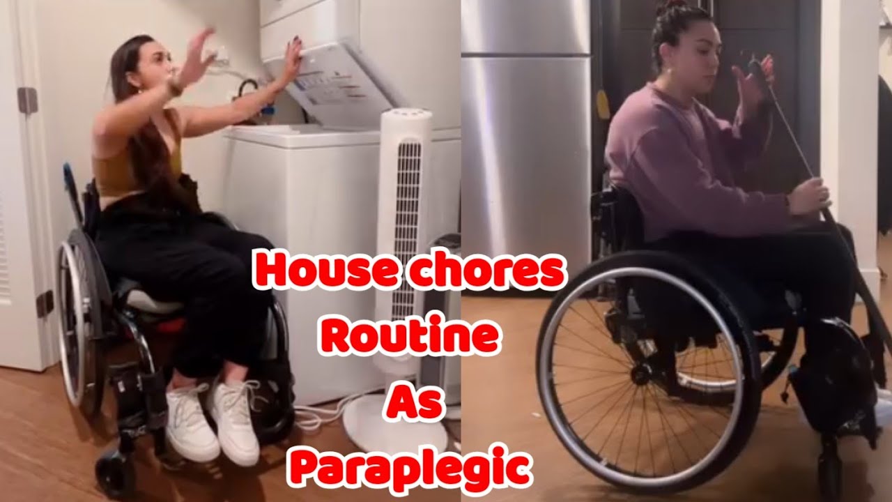 Paraplegic lady | adaptive wheelchair life house chores activities ...