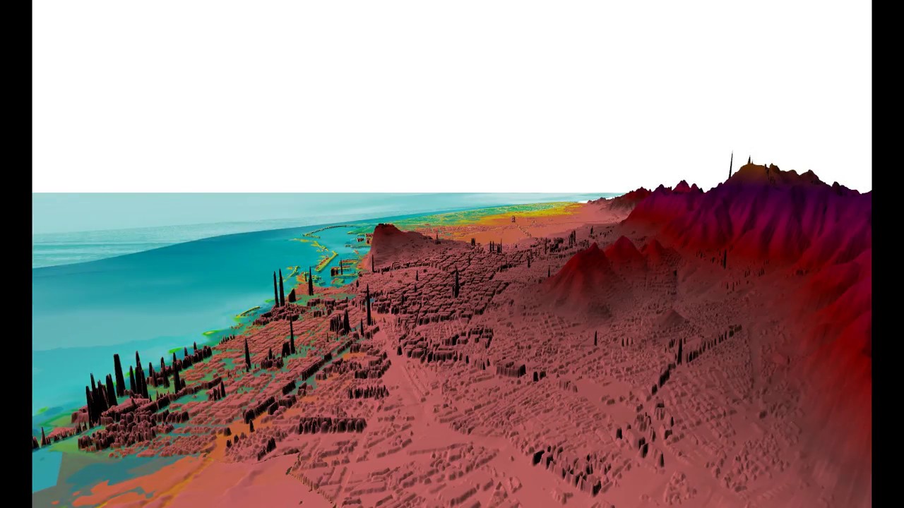 Computer simulation of a mega-tsunami impact on the coastal town ...