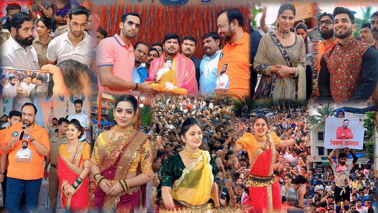 CM Eknath Shinde,Gautami Patil,Shiv Thakare & others at Sunil Chougule ...