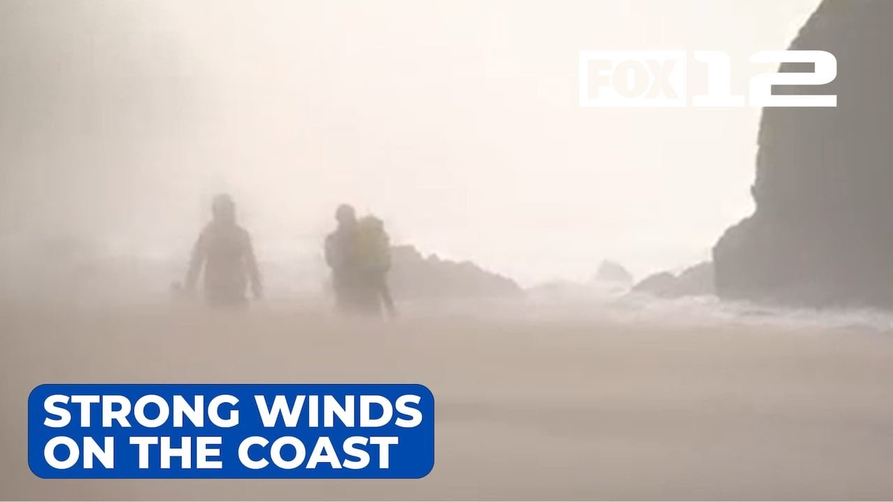 Strong winds return to the Oregon Coast - YouTube