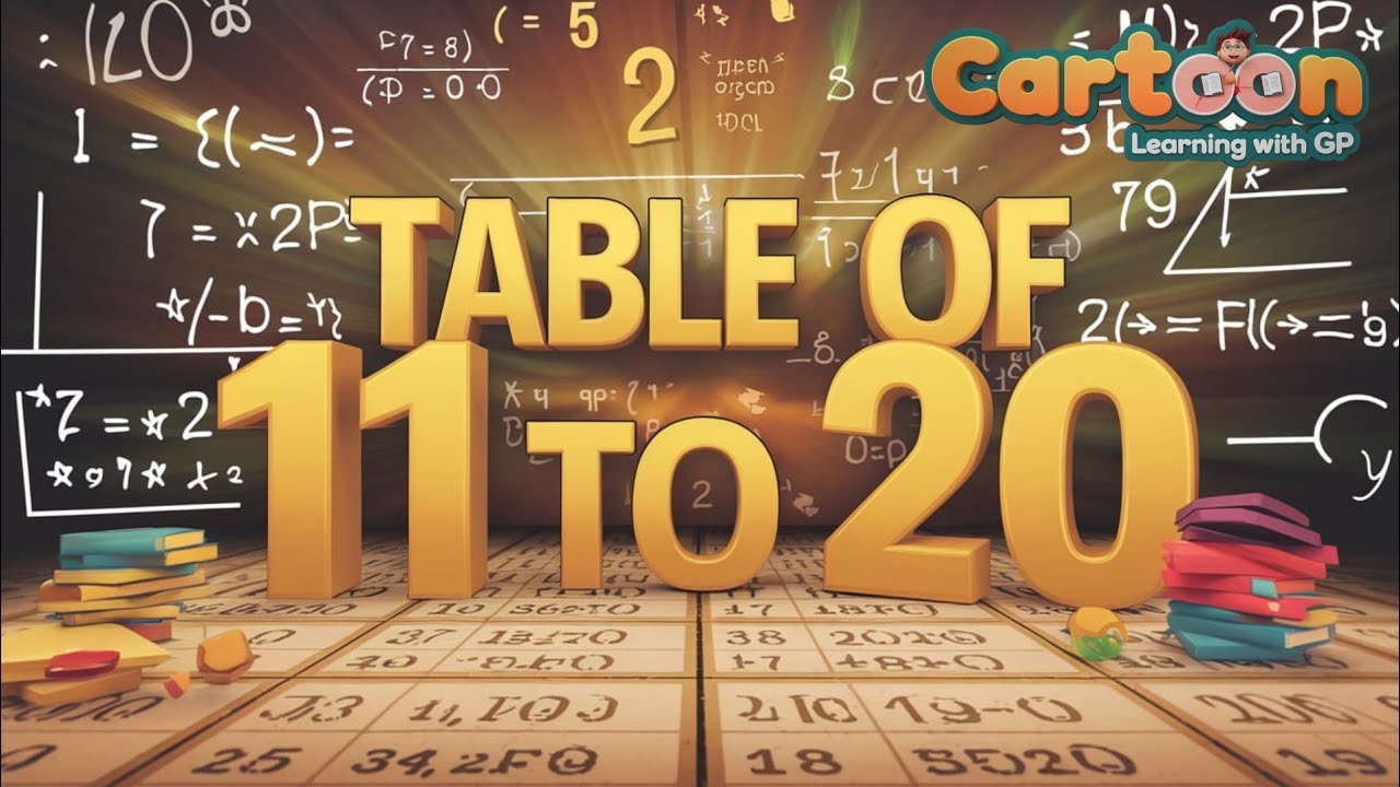 English Table 11 to 20| पहाड़ा 11 से 20 तक अंग्रेजी में | Learn ...