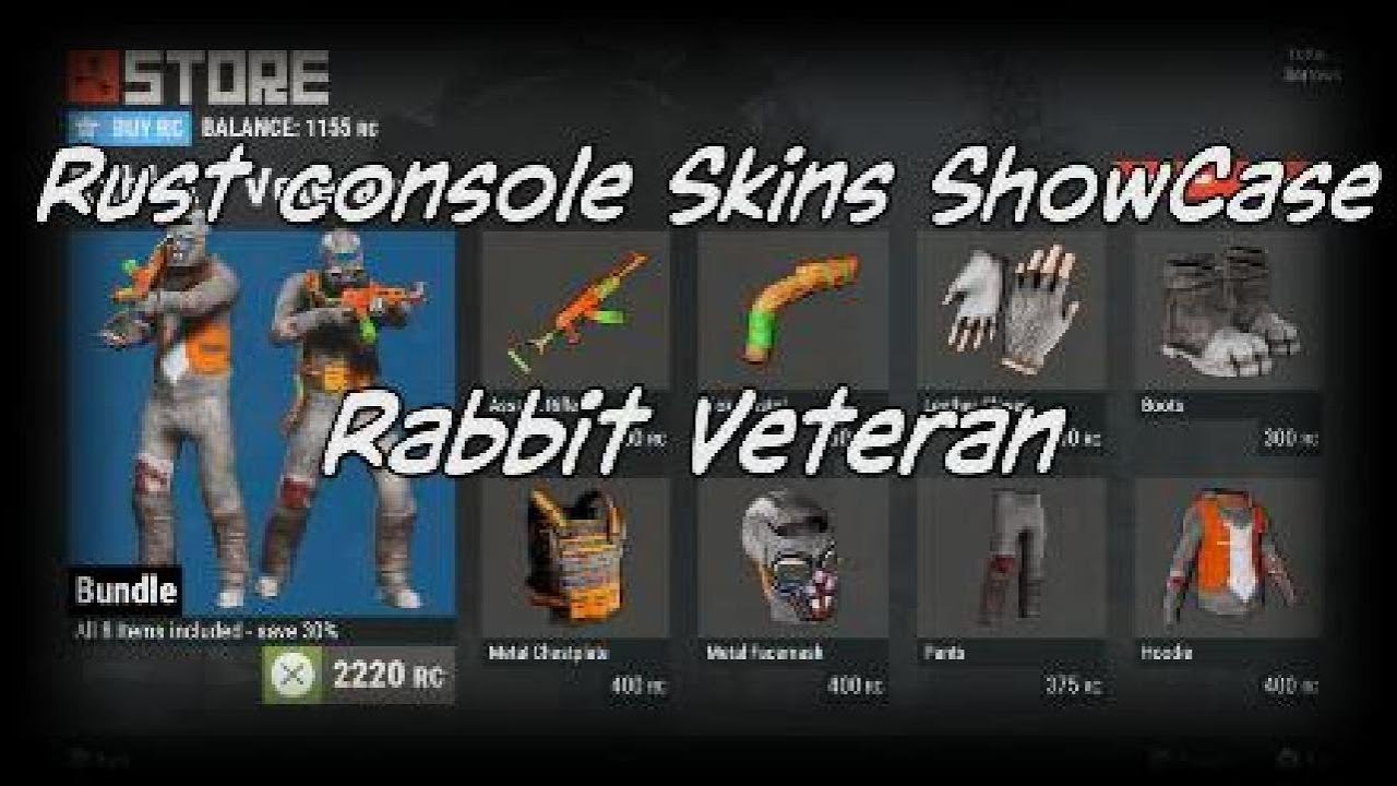 🐰Rust Console Skins ShowCase (Rabbit Veteran Set) April 7th - YouTube