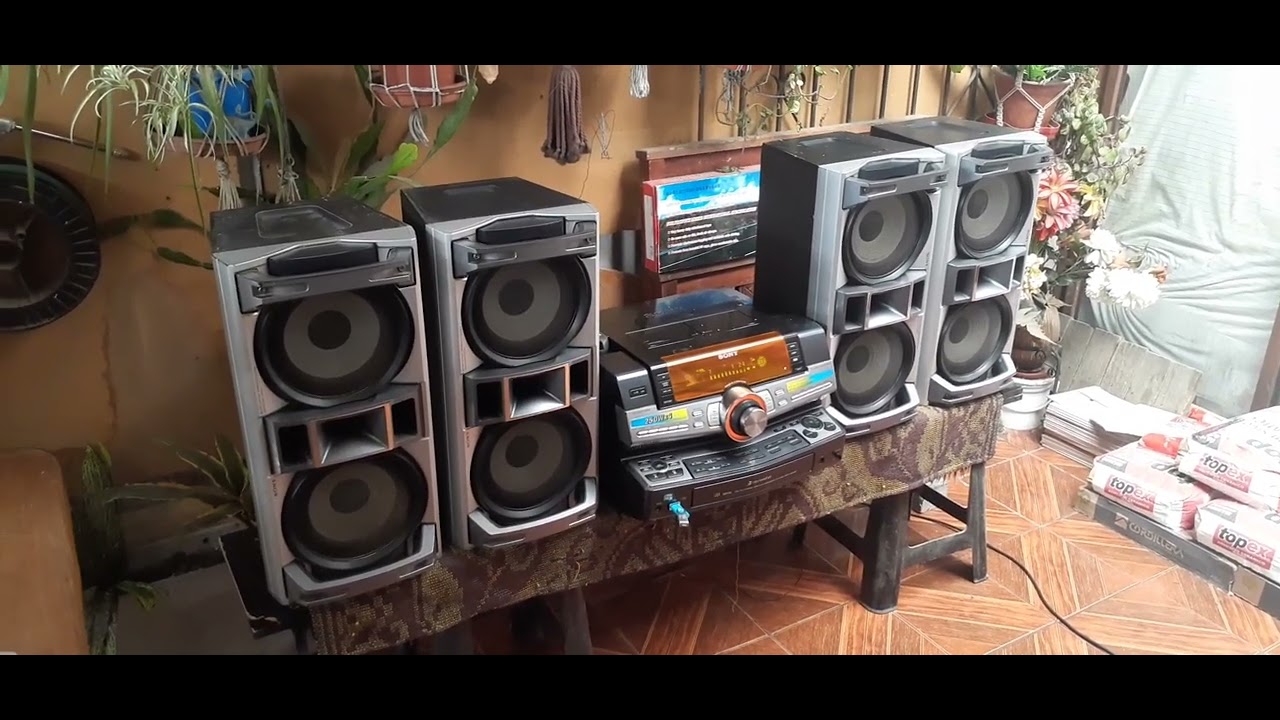 Equipo Sony FST ZUX9 con Parlantes Sony MHC GTX 77 x 4 Parte 1 - YouTube