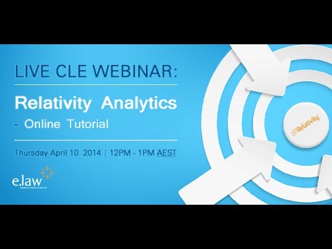 e.law CLE Webinar: Analytics Online Tutorial - YouTube