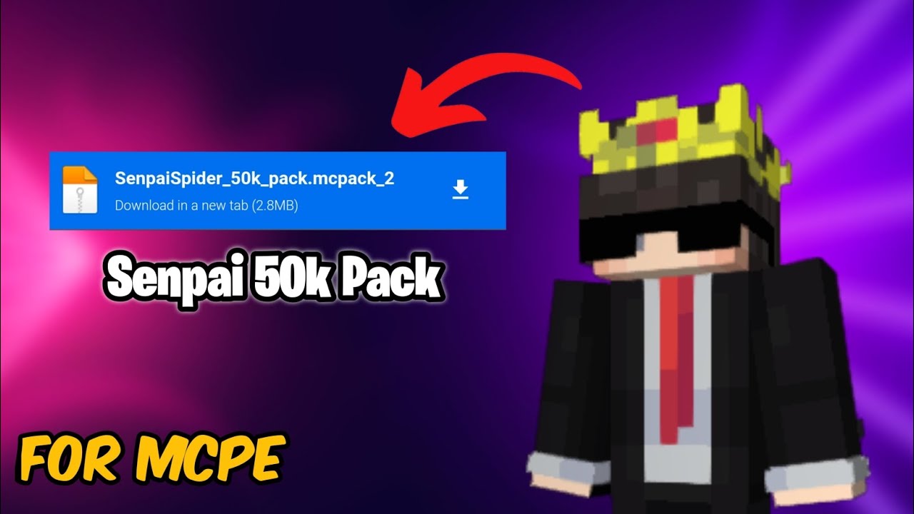 How to Download @SenpaiSpider Texture pack For | Mcpe - YouTube
