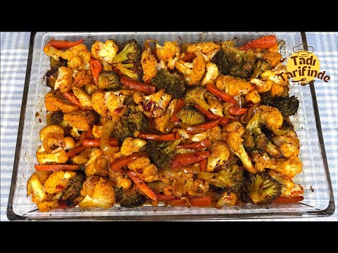 Fırında Karnabahar Brokoli 🥦 – Sağlıklı, Hafif ve İnanılmaz Lezzetli! 💯🤤