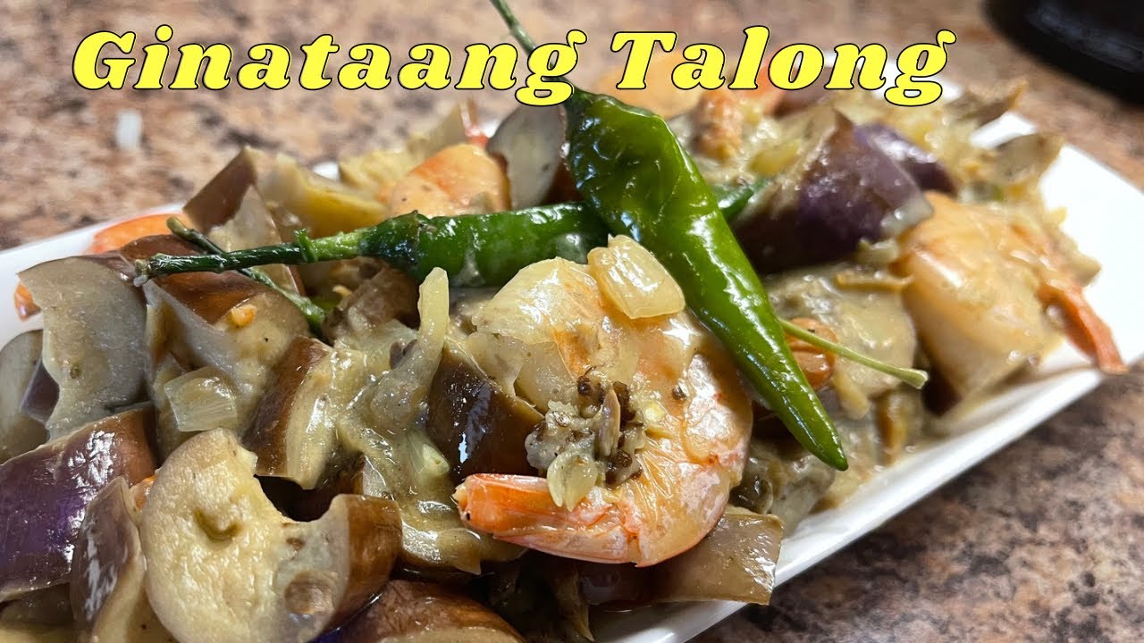 Eggplant with Coconut Milk || Spicy Ginataang Talong with Shrimp and ...