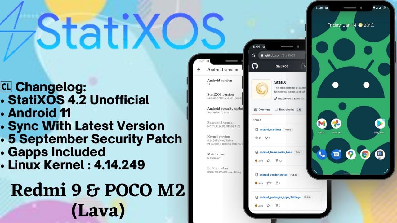 Review StatiX OS 4.2 Android 11 Unofficial | Redmi 9 |9Prime |Poco M2 ...