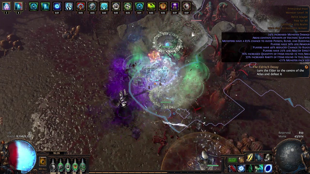 3.4 Delve Ice Golemancer Occultist (t11 primordial pool) - YouTube