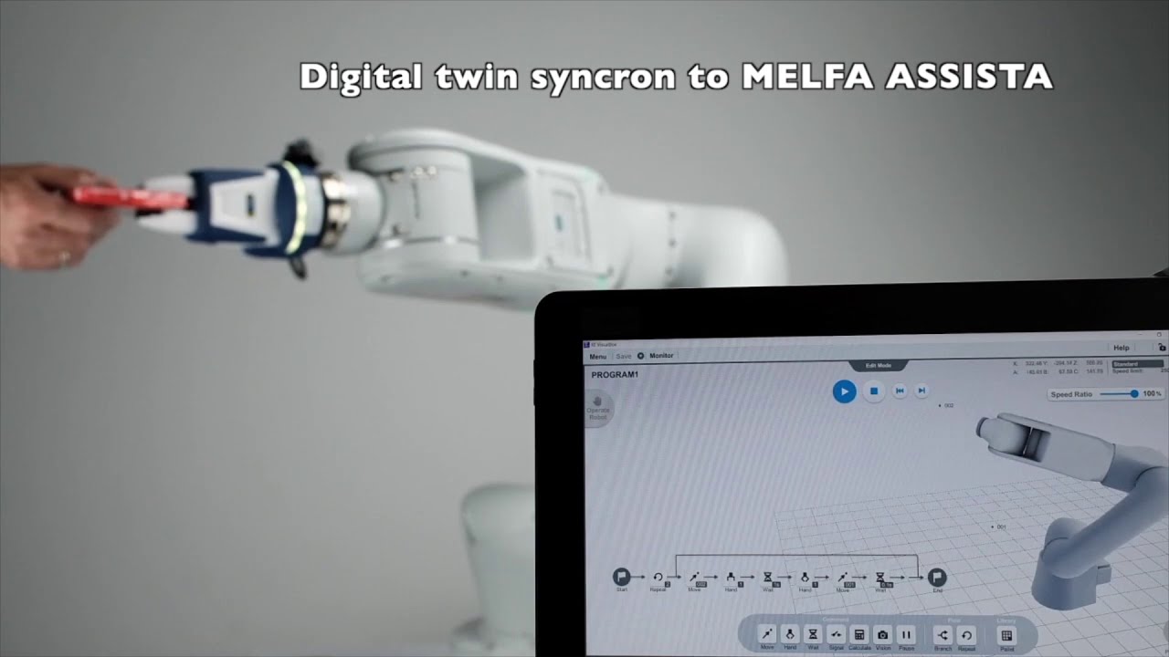 MELFA ASSISTA Collaborative Robot - Digital Twin - YouTube
