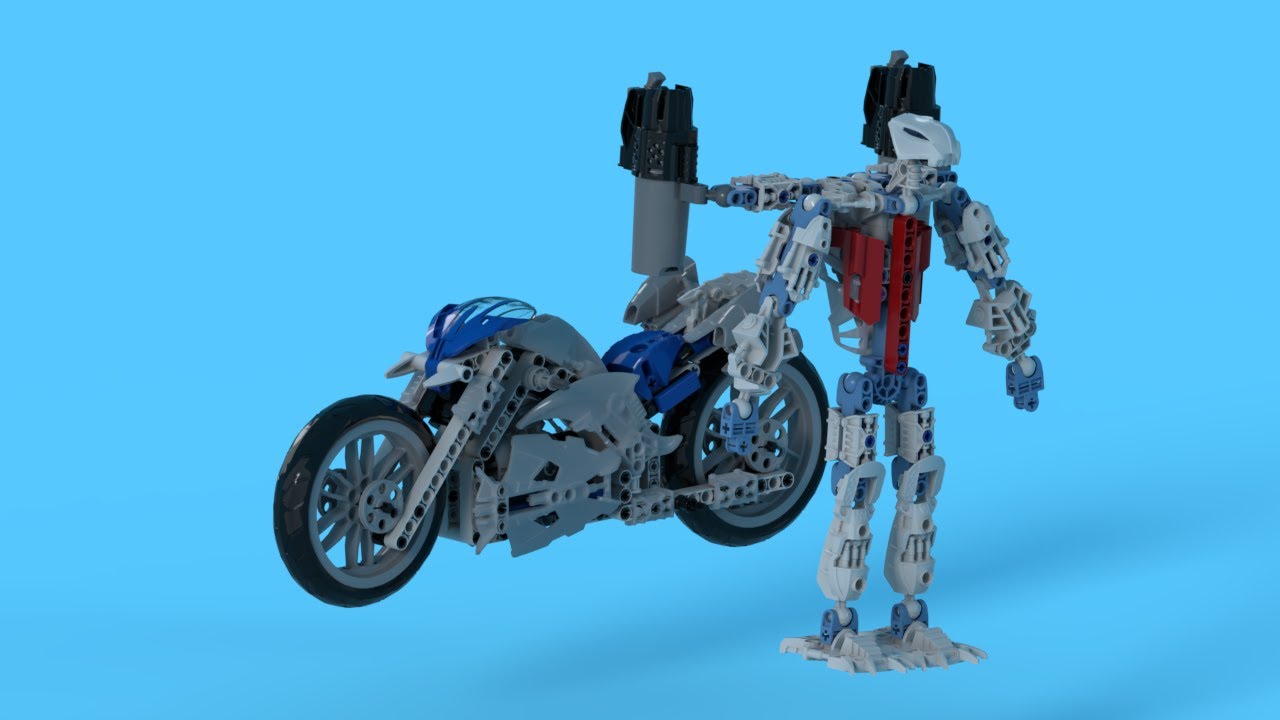 Lego Bionicle Moc Tutorial Bike Man - YouTube