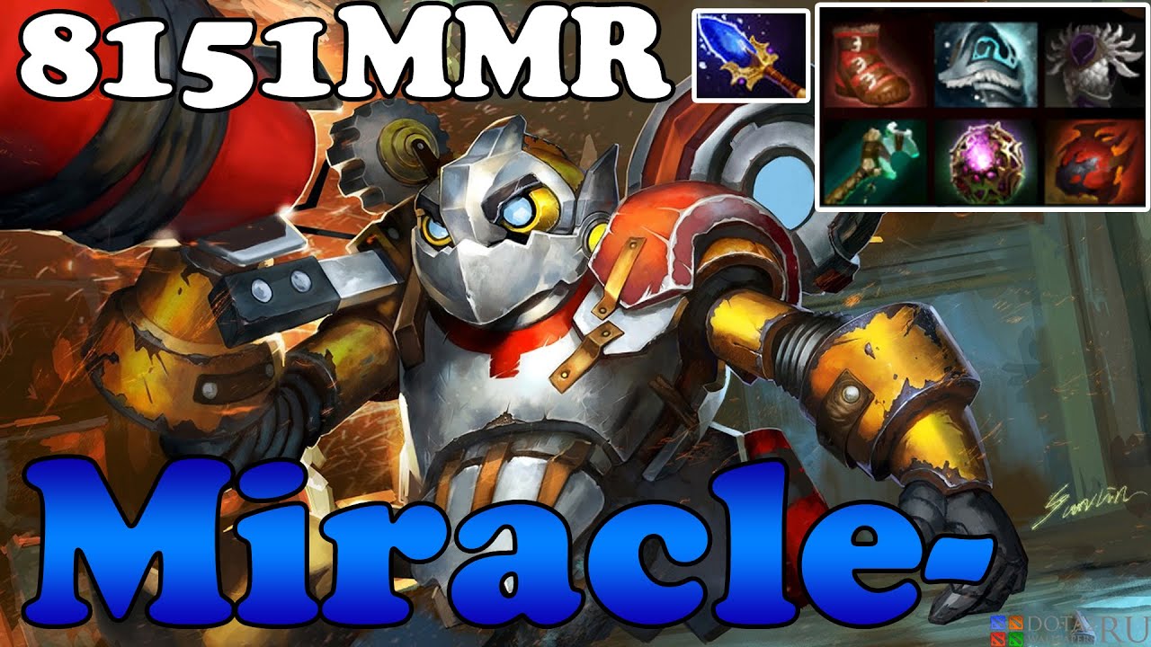 Dota 2 - Miracle- 8151MMR TOP 1 MMR in the World Plays Clockwerk vol 2 ...