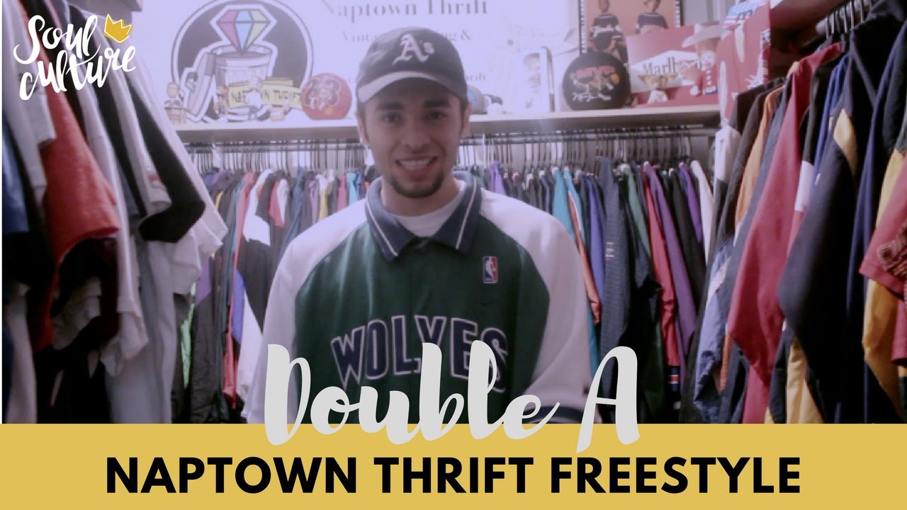 Double A SPITS FREESTYLE AT NAPTOWN THRIFT - YouTube