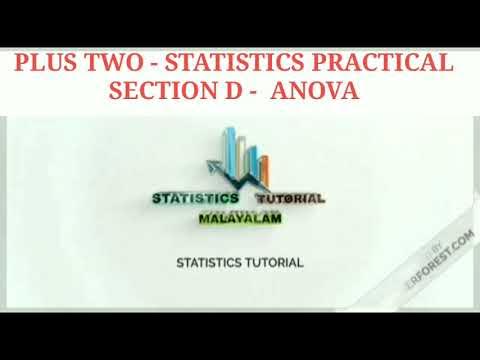 PLUS TWO -STATISTICS- PRACTICAL - ANOVA - YouTube