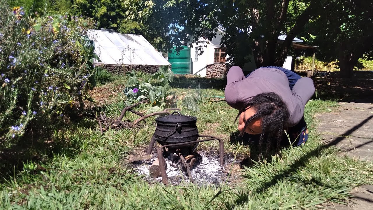 Cooking Lesotho's Healthy and Delicious Pap Staple Food with Chicken ...