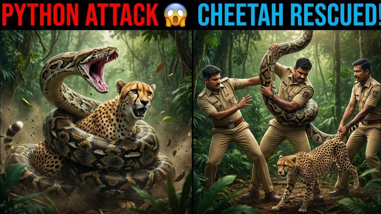 Python Attacks Cheetah | Shocking Jungle Rescue - YouTube