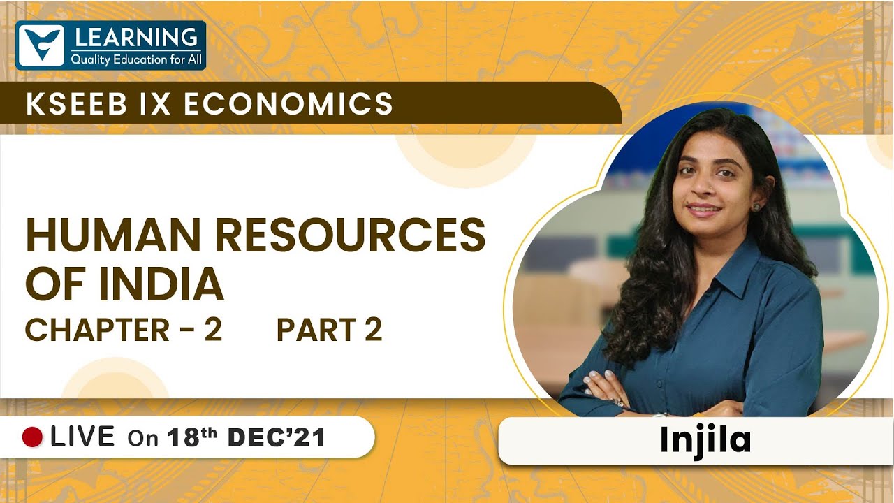 Class 9 | Human Resources of India | KSEEB | Social (Economics) | Vista ...