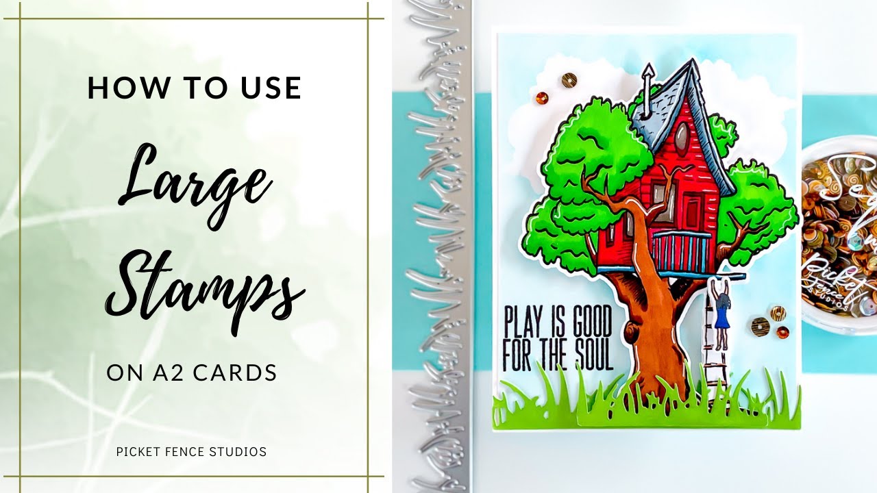 How to Use Large Stamps as focal Points on your Cards - YouTube