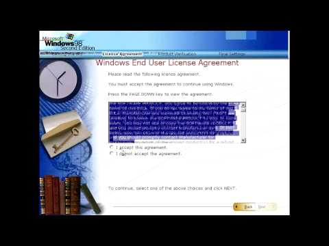 Windows 98 OOBE (Out of Box Experience)