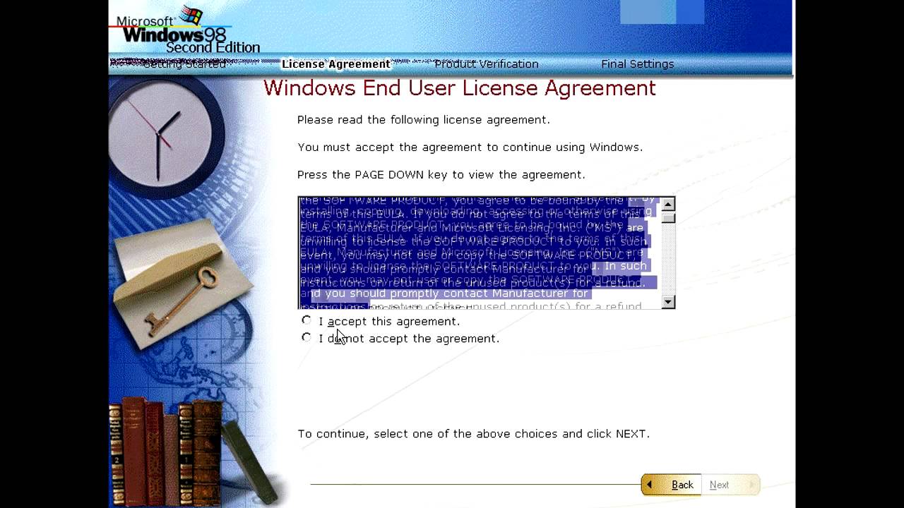 Windows 98 OOBE (Out of Box Experience) - YouTube