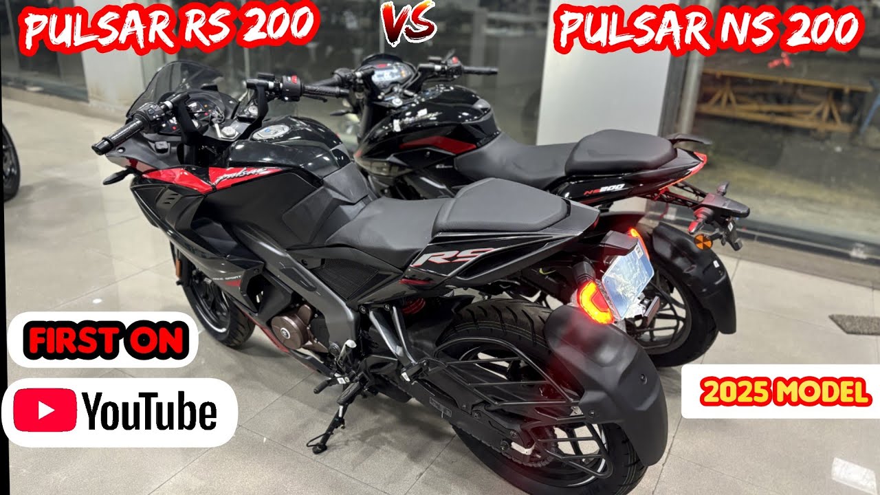 Bajaj Pulsar RS 200 Vs Bajaj Pulsar NS 200 Comparison 2025 | RS 200 Vs ...