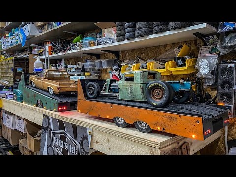 Patina & Lights for the Redcat Custom trailer, RC Ratrod Hauler - YouTube
