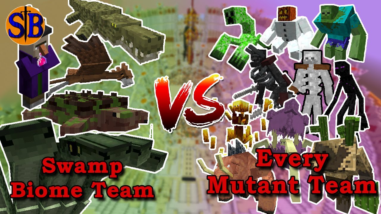 Swamp Biome Team vs Every Mutant Team | Minecraft Mob Battle - YouTube