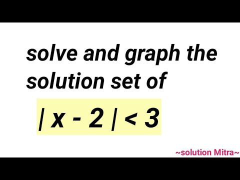 solve and graph the solution set of | x - 2 | less than 3 #function # ...