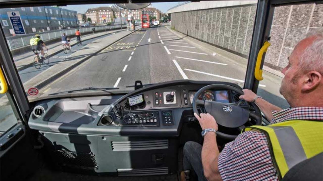 London bus driver view (the famous double-decker red bus) - YouTube