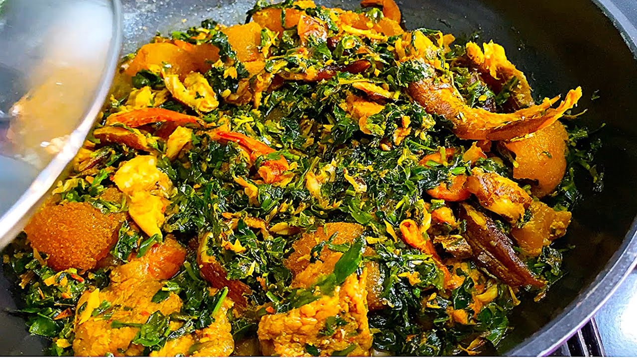 HOW TO MAKE VEGETABLE SOUP WITH UGU AND WATER LEAVES | NIGERIA ...
