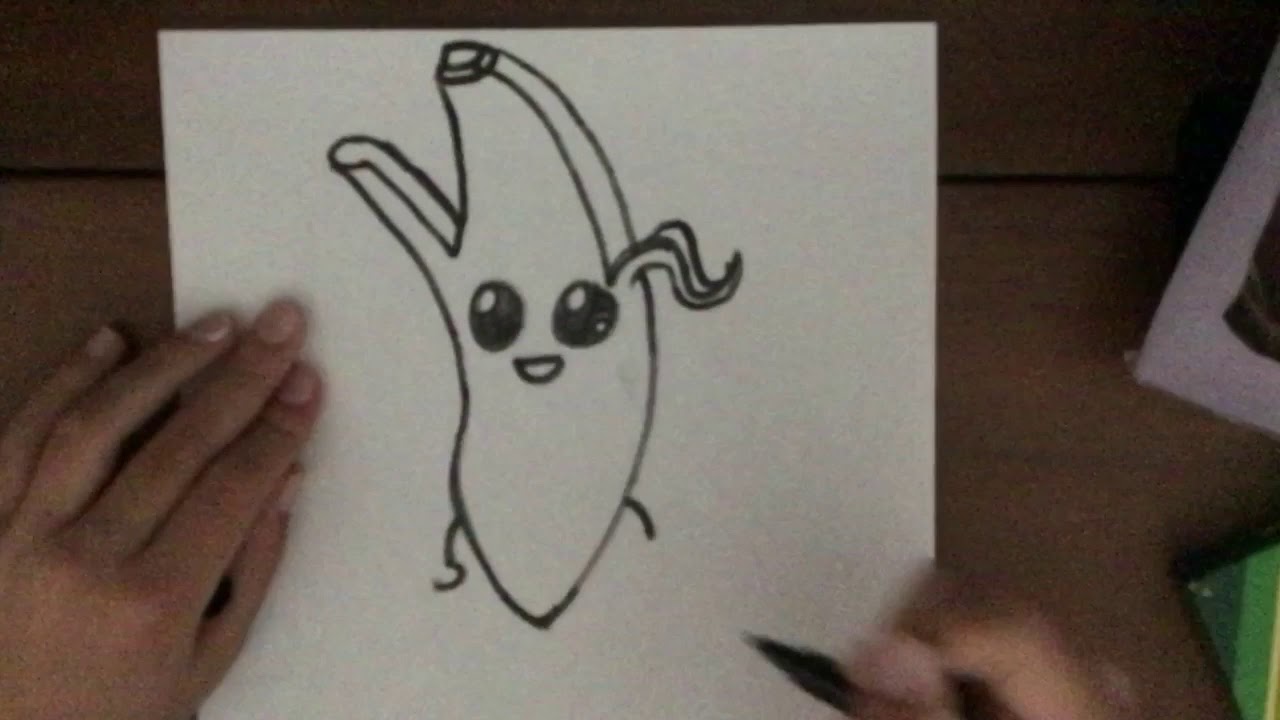 How To Draw The Fortnite Skin Peely| Step-By-Step - YouTube