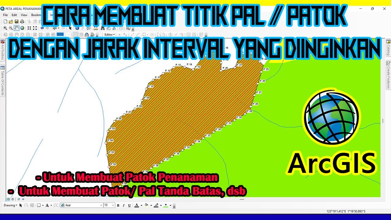 CARA MUDAH MEMBUAT TITIK PATOK/PAL DENGAN JARAK INTERVAL YANG ...