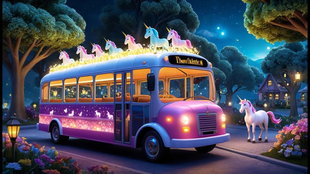 The Unicorns on the Bus | Magical Unicorn Song for Kids | Enchanted Bus ...