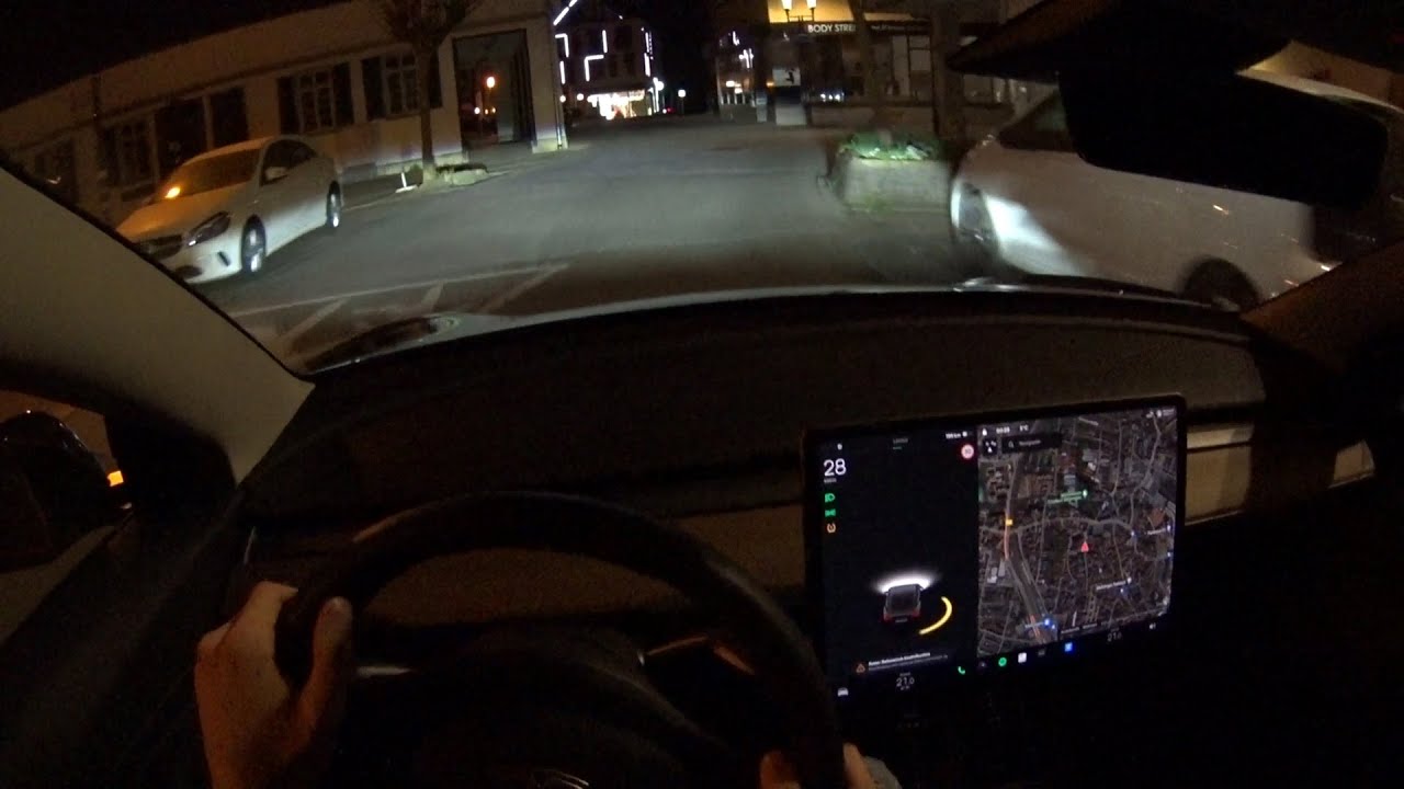 2021 Tesla Model 3 Performance - city night drive | POV - YouTube